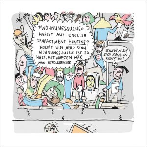 INGRID WENZEL CARTOON WOHNUNGSSUCHE – Ingrid Wenzel
