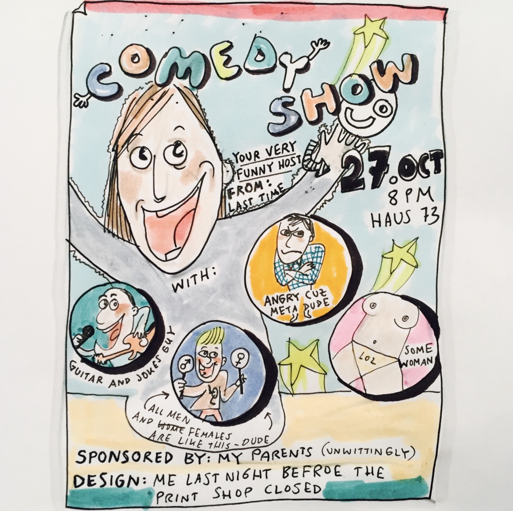 ingrid wenzel cartoon worst comedy poster – Ingrid Wenzel
